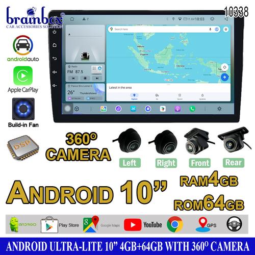 Promo Brainbox Headunit Android Ultra Lite 10 Inch 4GB + 64GB with 360 Camera Head Unit TV Mobil ...