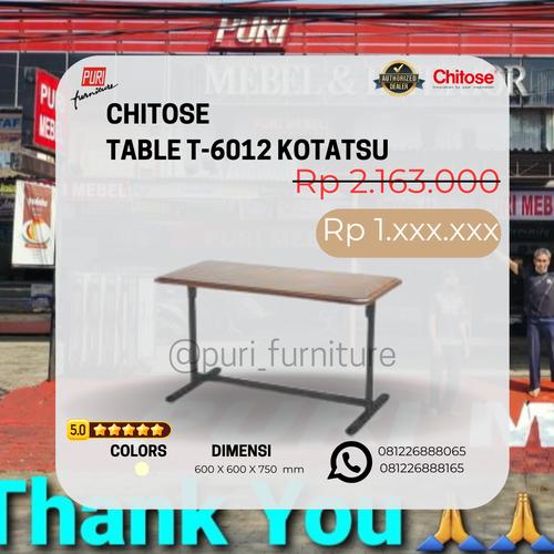 Jual MEJA PERSEGI PANJANG CHITOSE TABLE T-6012 KOTATSU (FT044) - Kota ...