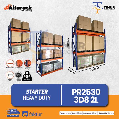 Jual KITARACK Rak Palet 3 TON Pallet Rack Heavy Duty Panjang 2.5 Meter ...
