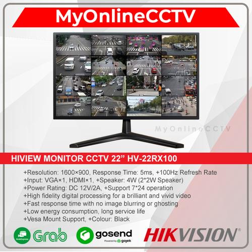 Promo HIVIEW HV-22RX100 22 inch MONITOR CCTV LED 5MS HDMI VGA BUILT-IN ...