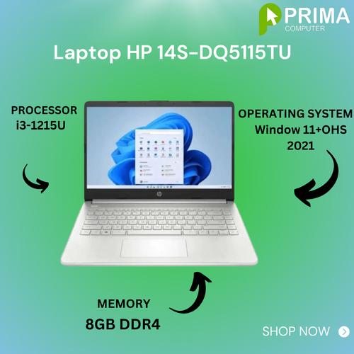 Jual laptop HP 14s DQ5115TU - i3-1215U 8GB 512GB SSD 14"FHD Win11 OHS ...