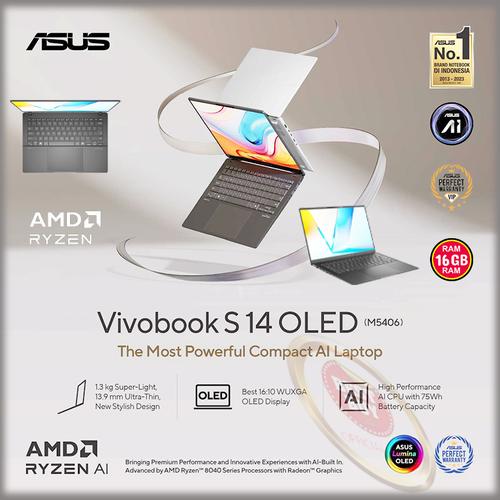 Promo ASUS Vivobook S 14 M5406NA OLED552 Ryzen 5 7535HS 16GB 512GB W11 ...
