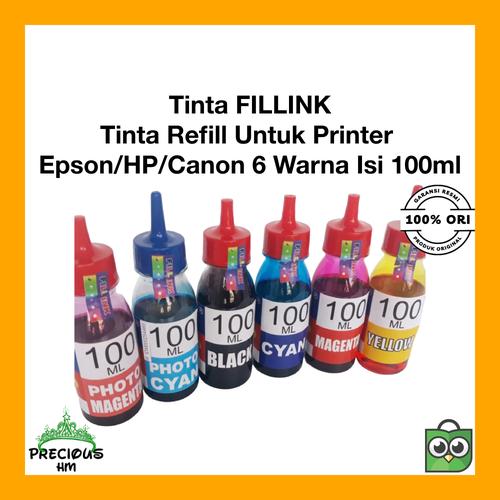 Jual TINTA REFILL FILL INK / TINTA ISI ULANG EPSON HP CANON / TINTA ...