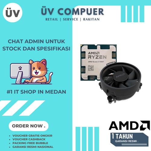 Promo Processor CPU AMD Ryzen 7 8700F MPK | 8 Cores | 5 GHz 8MB Cache | Tanpa AMD Radeon | AM5 ...