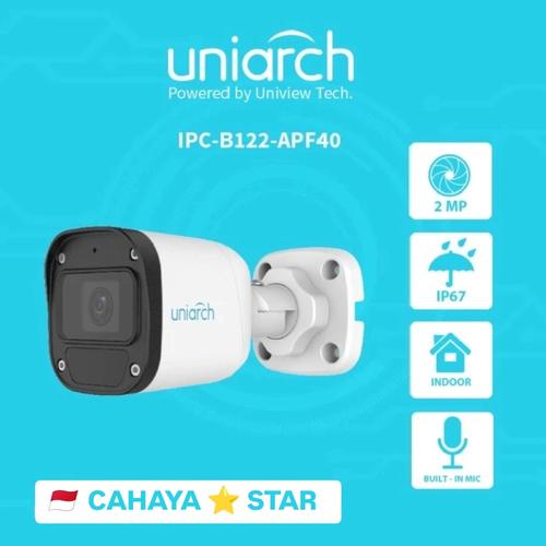 Jual UNIARCH IP CAM IPC-B122-APF40 2MP MINI FIXED BULLET IP CAMERA CCTV ...
