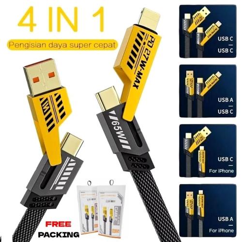 Jual Kabel Data 4 in 1 65W Fast Charging PD TYPE C TO C Kabel Casan ...