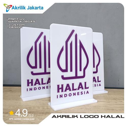 Jual akrilik tent card meja custom logo halal print uv - Jakarta Timur ...