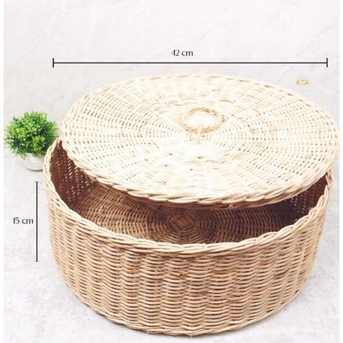 Jual Keranjang Bulat Rotan/keranjang serbaguna aesthetic rotan murah ...