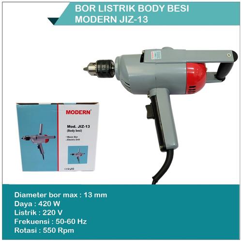 Jual Bor Listrik Body Besi Modern JIZ-13 / Bor Listrik Tangan - Kota ...