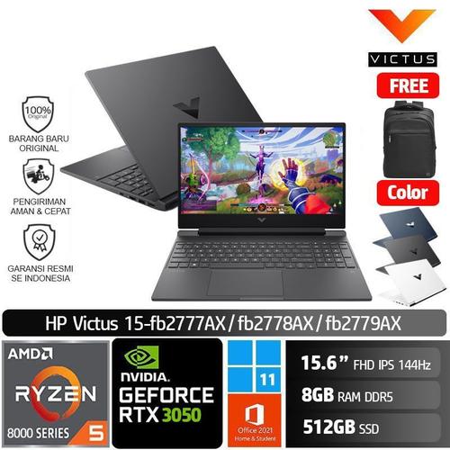 Jual HP VICTUS 15-fa1666TX Ci5-12450H 8GB/512GB SSD/RTX2050 4GB/15.6 ...