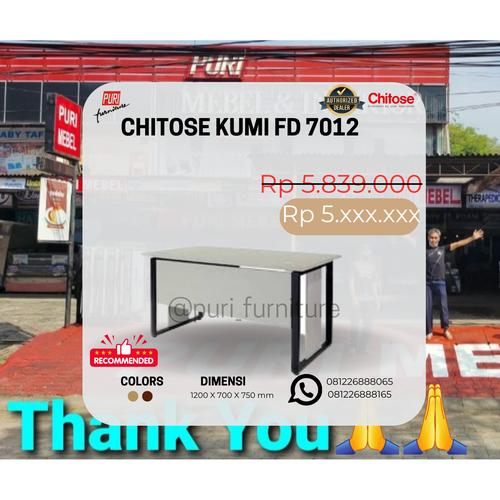 Jual MEJA KANTOR CHITOSE KUMI FD-7012 (FT082) - Cokelat - Kota Semarang ...