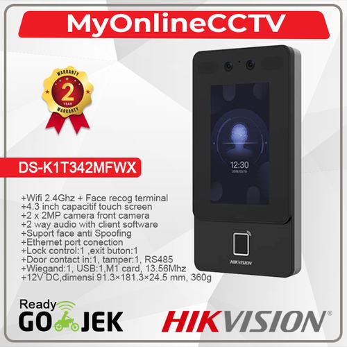 Promo HIKVISION DS-K1T342MFWX Face Wireless Wifi Face Recognition Mesin ...