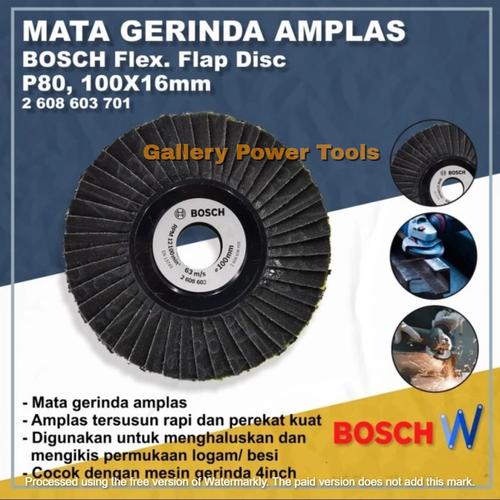 Jual Flexible Flap Disc 4" Bosch P80 100 x 16 mm Amplas Susun-Amplas ...