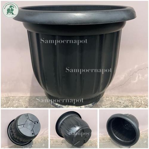 Jual Pot Bunga Tanaman Plastik Hitam 60Cm - Jumbo 60 Hitam - Jakarta ...