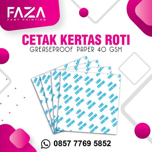 Jual cetak kertas roti custom 24 x 24 Cm ( 1000 Pcs ) Rp. 400/Pcs ...