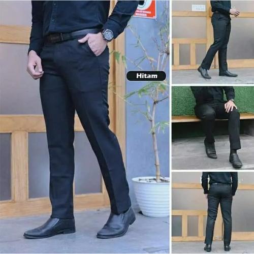 Promo Celana Kerja Kantor Pria SlimFit Formal Panjang Bahan Dasar Wool ...