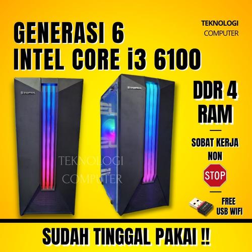 Jual Core i3 | Gen 6 | DDR 4 | PC Komputer | CPU Rakitan - 8GB // 256GB - Kota Medan - TEKNOLOGI ...