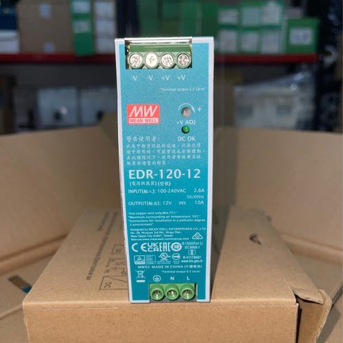Jual MEAN WELL / MEANWELL EDR-120-12 ( 120W 12VDC 10A ) Industrial DIN RAIL PSU / Power Suplay ...
