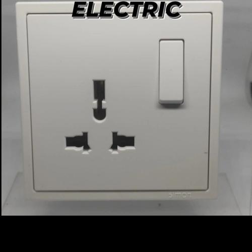 Jual STOP KONTAK UNIVERSAL + SWITCH SIMON I7 PUTIH/STOP KONTAK AC SIMON ...