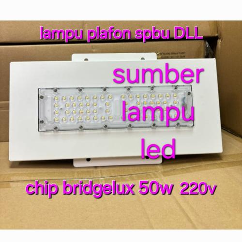 Jual lampu spbu led 50w 50watt - lampu plafon pom bensin 50w 50 watt ...