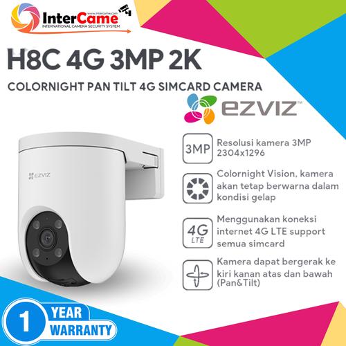 Jual CCTV EZ VIZ H8C 4G 3MP 2K COLORNIGHT PAN TILT 4G SIMCARD ALL ...