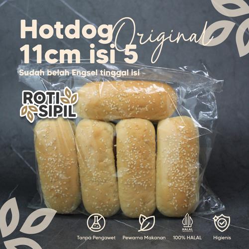 Jual Roti Hotdog Original 11cm isi 5 | Base Hotdog (Long Burger) 11cm ...