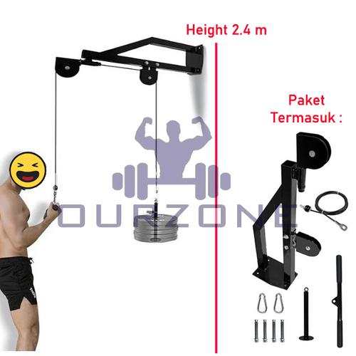 Jual Home Gym Katrol Lat Pulldown tricep pull down Pulley Set - Jakarta ...