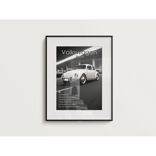 Jual Poster Volkswagen Beetle with Frame – Ikon Klasik dan Pesona Abadi ...