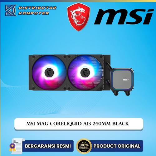 Promo MSI CPU COOLER MAG CORELIQUID A13 240 | 240MM LIQUID BLACK Cicil ...