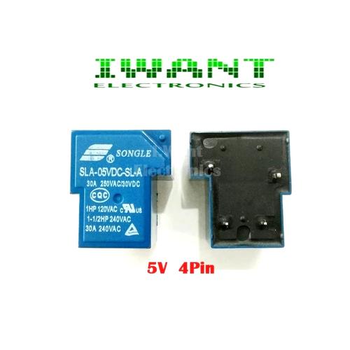 Jual RELAY 5V 4P 5 VOLT 4PIN 30A 5VDC 4 KAKI RELAY SONGLE SLA-05VDC-SL ...