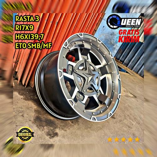 Jual velg mobil pajero fortuner triton dll, pelek mobil racing hsr rasta r17 lebar 9 offset 0 ...