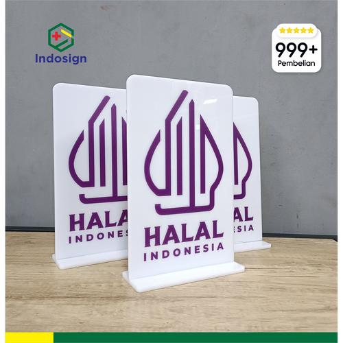 Jual akrilik tent card meja custom logo halal print uv - Jakarta Timur ...