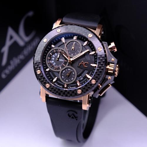 Jual Jam Tangan Pria AC Alexandre Christie 9205 Karet Carbon Original ...