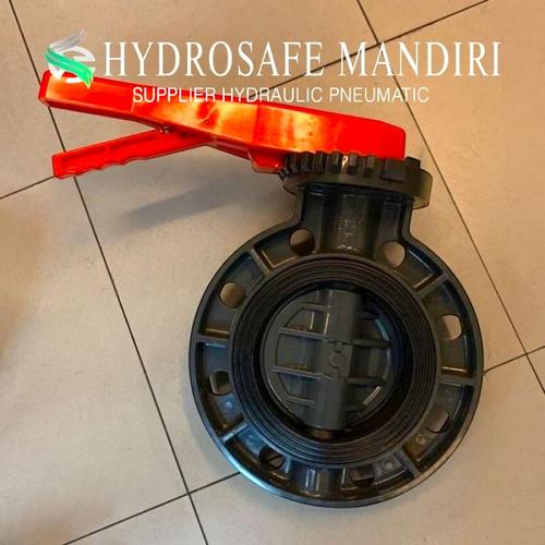Jual 5" inch Butterfly Valve PVC / Stop Kran Butterfly PVC size 5" inch ...