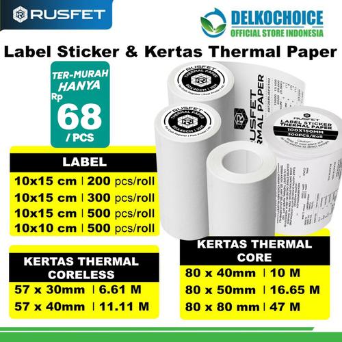 Jual Label Thermal Paper Sticker Kertas Printer Resi Stiker Barcode POS ...