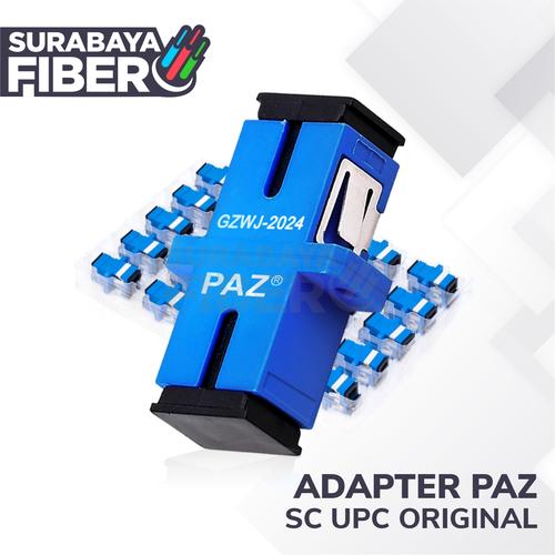 Jual Adapter Fiberoptik SC UPC Biru Merk PAZ Original - Low Insert Loss ...