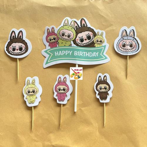 Jual cake topper labubu/toper kue hiasan dekorasi ulang tahun tema ...