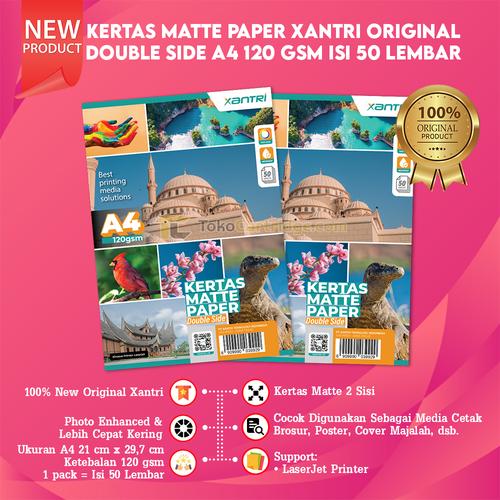 Jual Kertas Brosur Matte Art Paper Double Side A4 120 gsm 50 lbr Doff ...