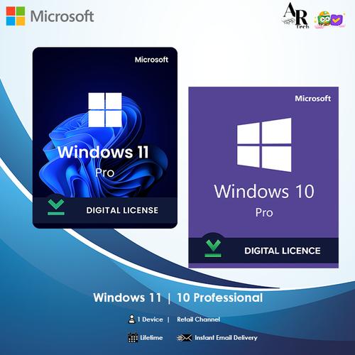 Jual Microsoft Windows 11 Professional | 10 Pro Retail Digital License Lifetime - Win10Pro ...