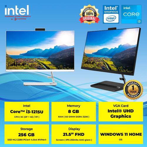 Jual LENOVO AIO ALL IN ONE 3i 22IAP7 INTEL CORE i3-1215U 8GB 256GB NO OS - 52ID-WHITE, JADI 16GB ...