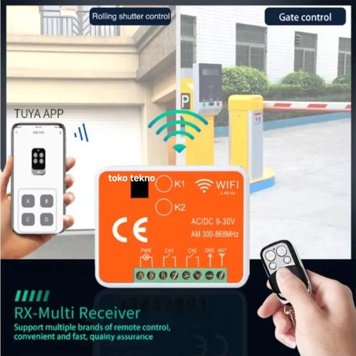 Jual Universal Receiver Gate Barrier Frequensi 300-868Mhz with Tuya ...