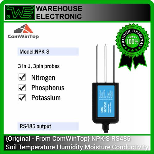 Jual NPK-S 3 in 1 Soil Nitrogen Phosphorus Potassium Sensor with RS485 ...