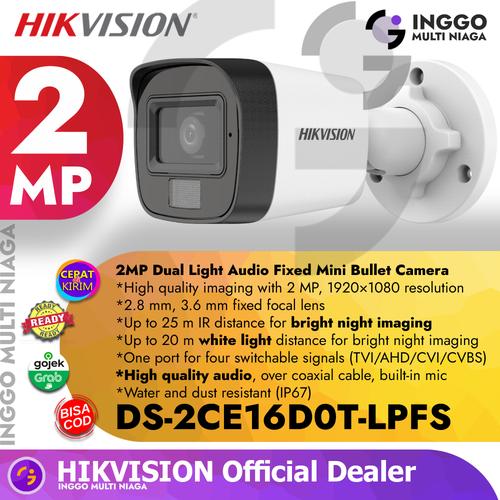 Jual HIKVISION DS-2CE16D0T-LPFS CCTV KAMERA 2MP DUAL LIGHT PREMIUM FULL HD - Jakarta Barat ...
