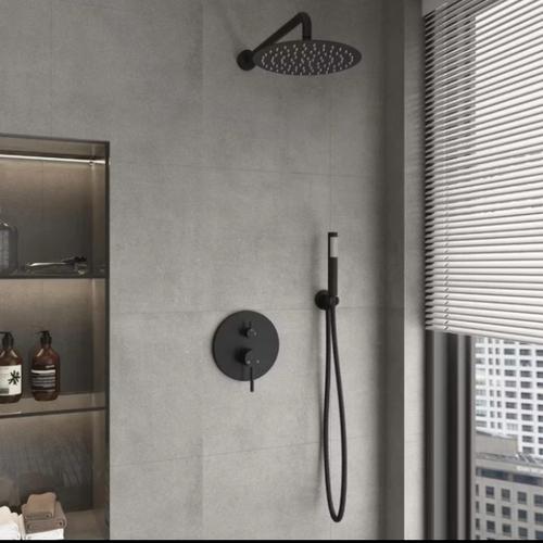 Jual Kran shower tanam black mixer / Shower tanam komplit set hitam ...