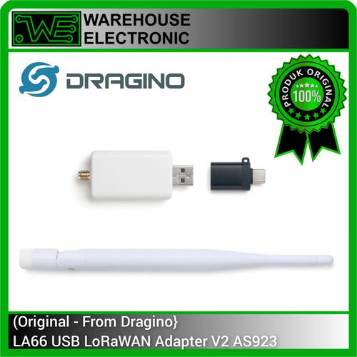 Jual LA66 USB LoRaWAN Adapter v2 AS923 - ORIGINAL Dragino LoRaWAN USB Adapter Base on LA66 ...