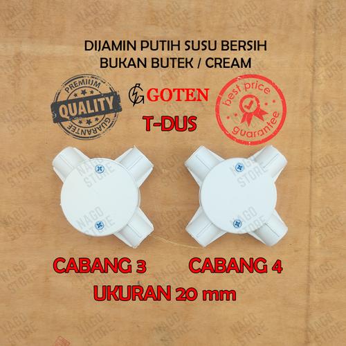 Jual T DUS TDUS TDOS TEEDUS CONDUIT LISTRIK CABANG 3 20MM PUTIH NON ...