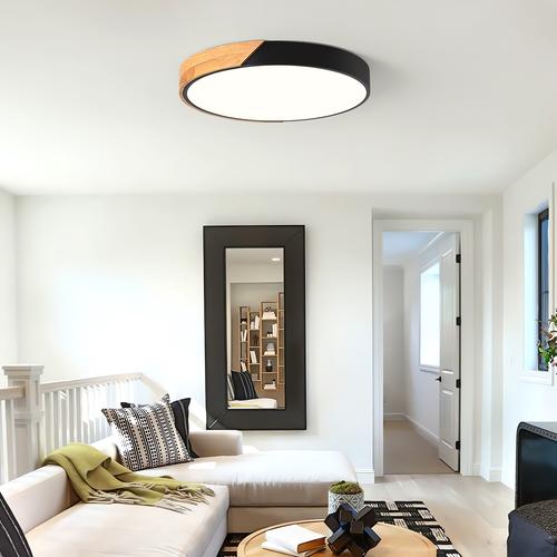 Jual Lampu Plafon Kayu Bulat Aesthetic (Minimalist Wooden Frame Ceiling ...