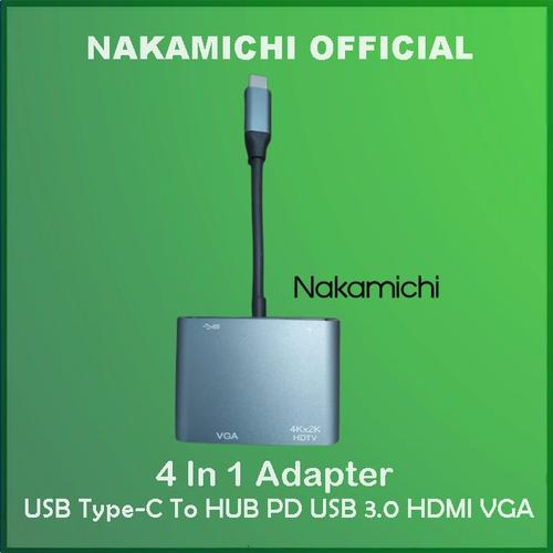 Promo Nakamichi USB-C TO HUB PD HDTV + VGA + USB ADAPTER 4 IN 1 ...