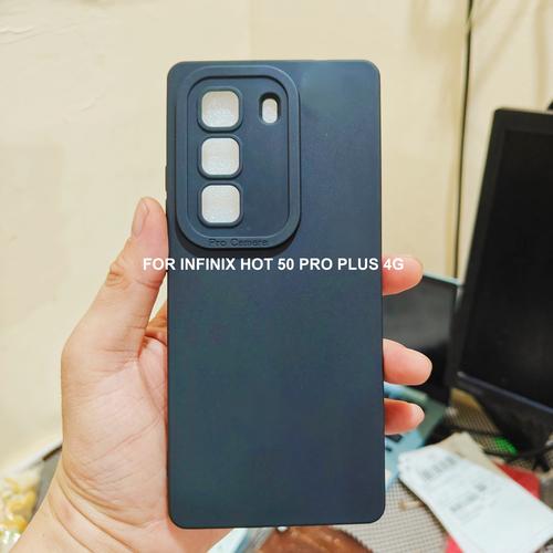 Jual Case Infinix Hot 50 Pro Plus 4G Softcase PREMIUM BLACK MATTE CAMERA PROTECTION Casing ...
