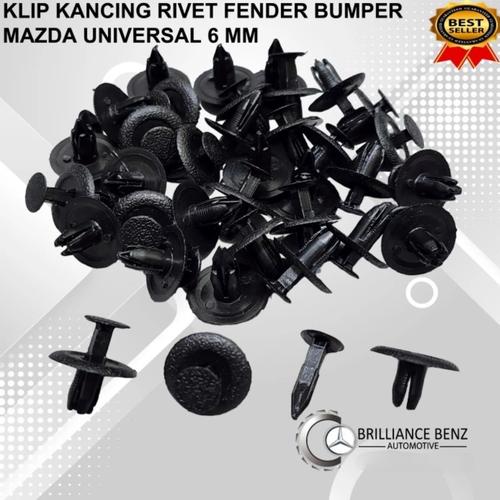 Jual KLIP KANCING RIVET FENDER BUMPER MAZDA CLIP UNIVERSAL 6 MM CLIP ...